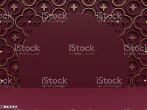 3d 렌더링 계절 또는 크리스마스 스튜디오 샷 제품 디스플레이 배경 고급 또는 축제 제품을위한 패턴 벽 12월에 대한 스톡 사진 및 기타 이미지 Istock