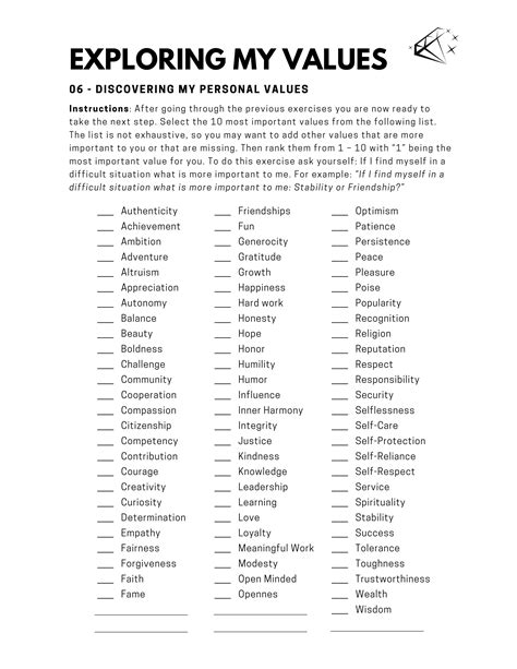 Values Workbook Artofit