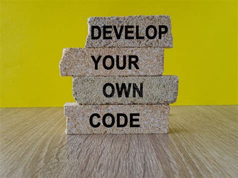 Develop Your Own Code Symbol Concept Words Develop Your Own Code On