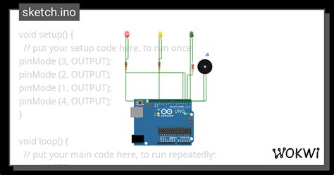 Traffic Light Buzzer Wokwi Esp32 Stm32 Arduino Simulator