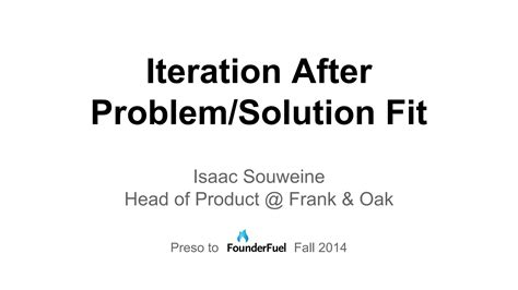 Iteration After Problemsolution Fit Pdf