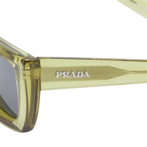 Prada Eyewear Pr 24ys Sunglasses Crystal Fern And Dark Grey End Sg