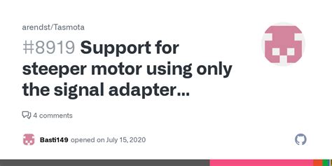 Support For Steeper Motor Using Only The Signal Adapter Uln2003 · Issue 8919 · Arendsttasmota