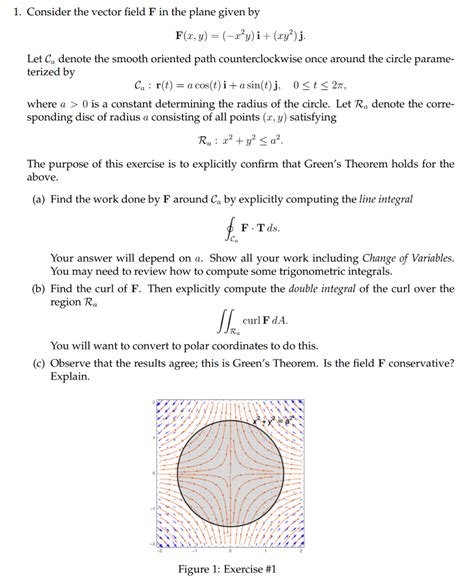 Solved Consider The Vector Field F In The Plane Given By