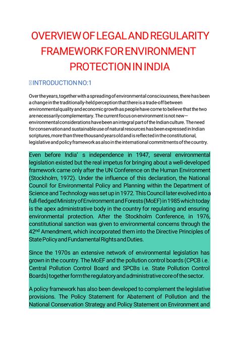 Solution Overview Of Legal And Regularity Framework For Environment