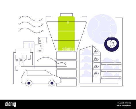 Urban Air Purification Abstract Concept Vector Illustration Stock
