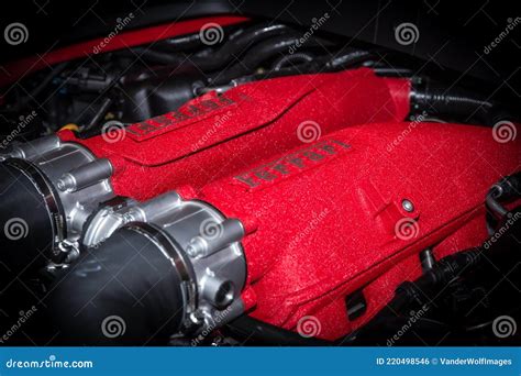 Ferrari Engine On Display Editorial Image 70434868