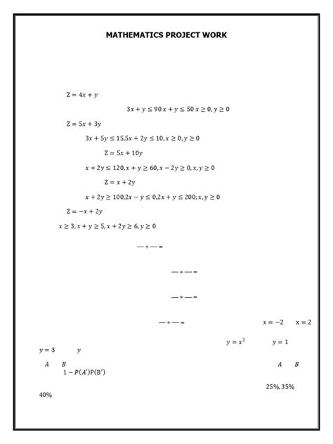 Maths Project Work For Class12 1 Pdf Matrix Mathematics System