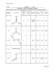 Lab Molecular Geometry Docx Revised Name Station Date Worksheet CHM