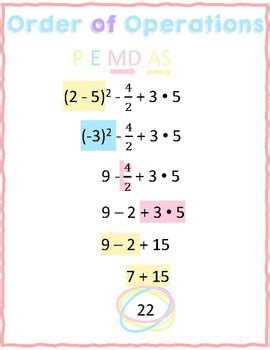 Order Of Operations Anchor Charts Printable By Kayla Anthony TPT