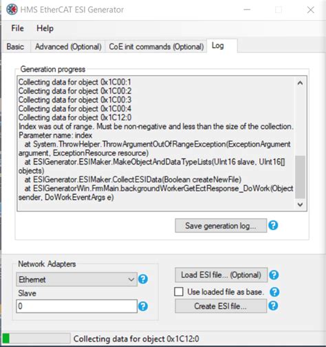 CompactCom B40 EtherCAT ESI Generator Error With Assembly Object Embedded Hms How