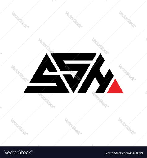 Ssh Triangle Letter Logo Design Royalty Free Vector Image