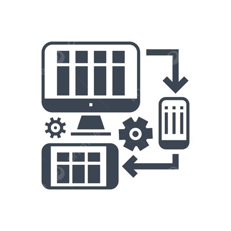 Responsive Web Design Vector Glyph Icon Pad Telephone Smartphone Vector Pad Telephone