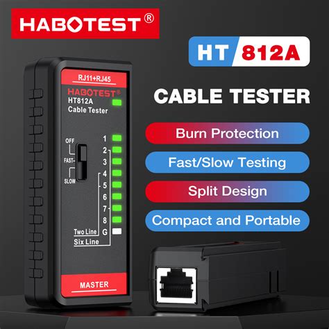 Habotest Ht812a Network Cable Tester 8p 6p 4p 2p Cable Lan Tester Networking Wire Telephone Line