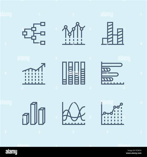 Outline Data Analysis Chart Diagram Vector Simple Icons For Web And