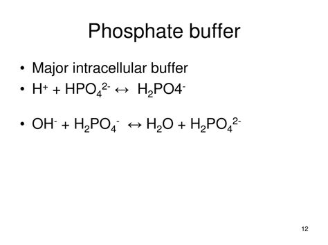 Phosphate Buffer System Equation