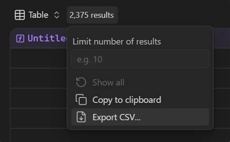How Do I Export A Base Table Help Obsidian Forum