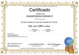 Sql Com Jdbc E Java Jdev Pdf