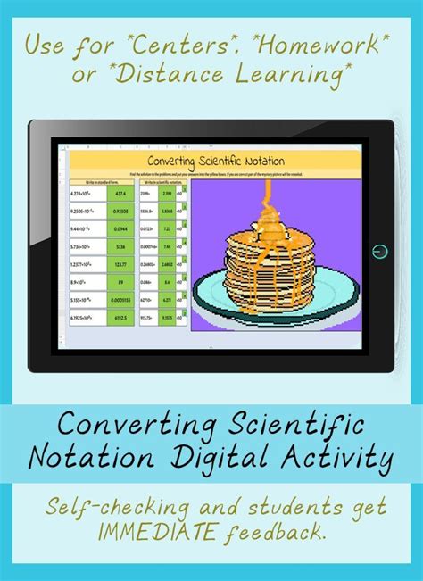 Converting Scientific Notation And Standard Form Pixel Art Digital Math Activity