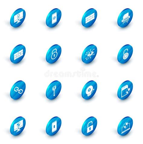 Set Smartphone With Fingerprint Scanner Bricks Paper Shredder Confidential Firewall Security