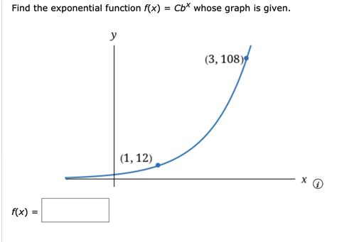 solved by an expert find the exponential function f x cbx ﻿whose graph