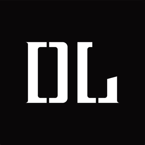Dl Logo Monogram With Middle Slice Design Template Vector Art At Vecteezy