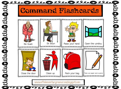 efl elementary teachers classroom commands