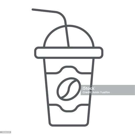 얇은 라인 아이콘을 이동 라 떼 커피와 음료 커피컵 기호 벡터 그래픽 흰색 바탕에 선형 패턴 10에 대한 스톡 벡터 아트 및 기타 이미지 Istock