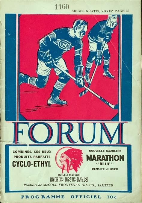 1930s Montreal Canadiens Game Publications