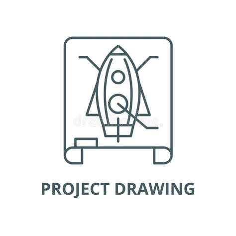 Project Drawing Vector Line Icon Linear Concept Outline Sign Symbol