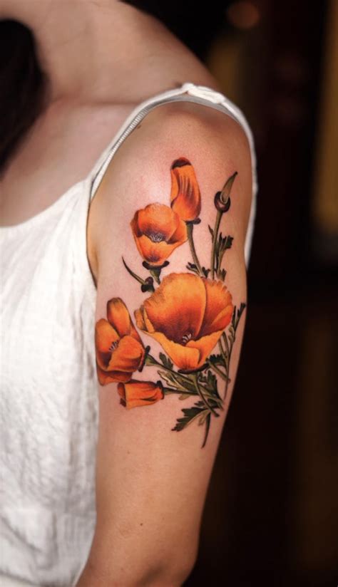Golden Poppy Tattoo