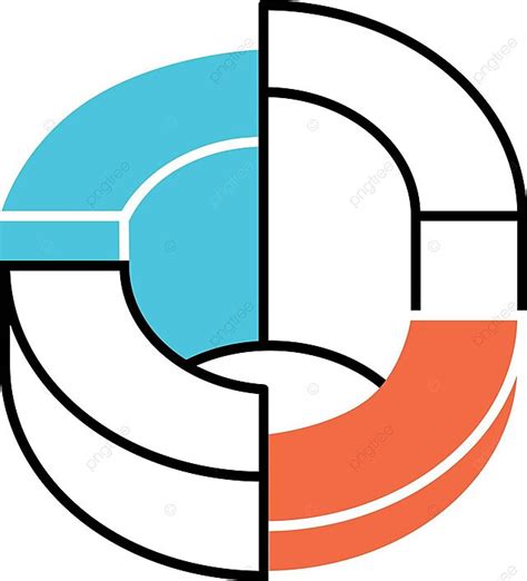 3d Ring Icon For Data Visualization Isolated Color Infochart Vector