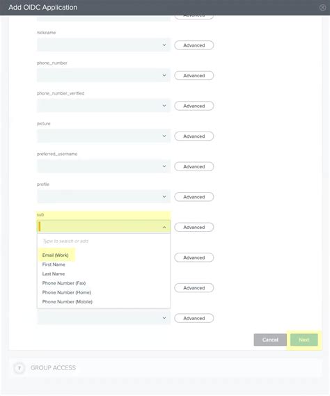 Configure An OIDC Authentication Type