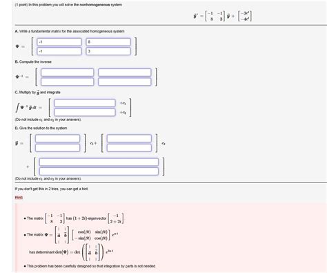 Solvedpoint This Problem You Will Solve The Nonhomogeneous System