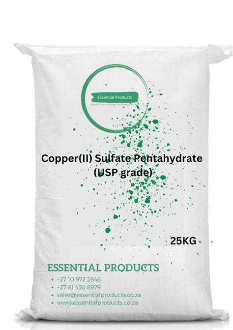 Copper Ii Sulfate Pentahydrate Usp Grade Kg Drum Essential Products