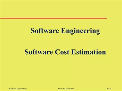 Ppt Software Engineering Software Cost Estimation Powerpoint Presentation Id4766612