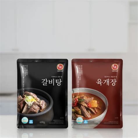 하우촌 육개장and갈비탕 2종 패키지 디자인 음식 디자인 식품 포장 디자인 음식