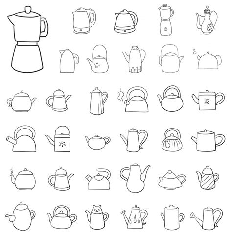 水壶简笔画 烧水的容器 简笔画