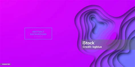종이 컷 배경 보라색 추상파 모양 트렌디 한 3d 디자인 0명에 대한 스톡 벡터 아트 및 기타 이미지 0명 3차원 형태 곡선 Istock