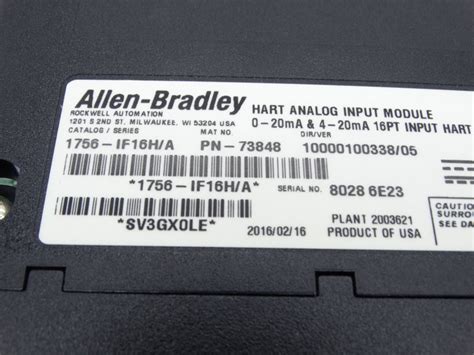 Allen Bradley 1756 If16h Series A Plc Module