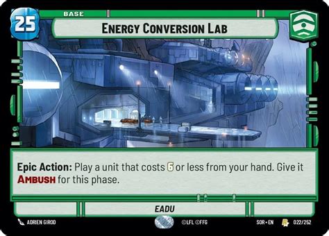 Energy Conversion Lab Card Star Wars Unlimited Swu Tcg