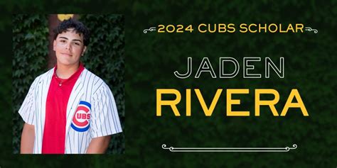 Meet Our 2024 Cubs Scholars 🎓 Jaden Rivera Plays Baseball And Football For St Rita Of Cascia