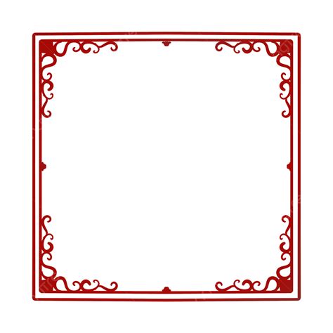 사진 프레임 복고풍 단순 패턴 장식 레드 클래식 빨간 무늬 장식 Png 일러스트 및 Psd 이미지 무료 다운로드 Pngtree