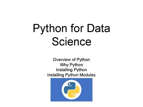 Python For Data Science Overview Of Python Why