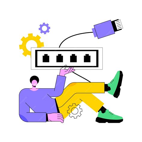 Premium Vector Ethernet Abstract Concept Vector Illustration Ethernet Connection Abstract