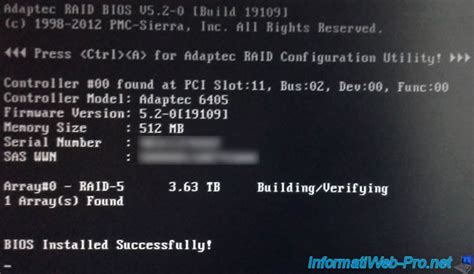 Create And Configure A Raid With An Adaptec Raid Controller Raid Tutorials