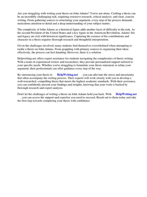 John Adams Thesis Pdf