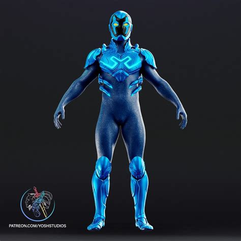 Blue Beetle Costume 3d Print File Stl Etsy