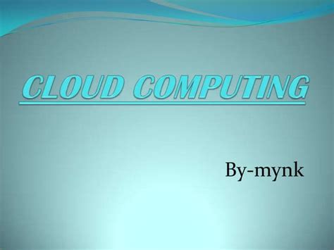 Cloud Computing 5pptx