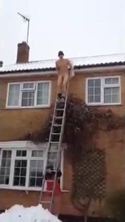 NAKED British Lad Dared To Jump Naked Into Snow ThisVid